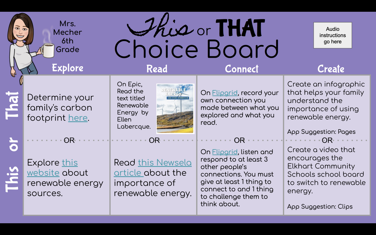 Using Choice Board to Engage and Empower – The Whiteboard